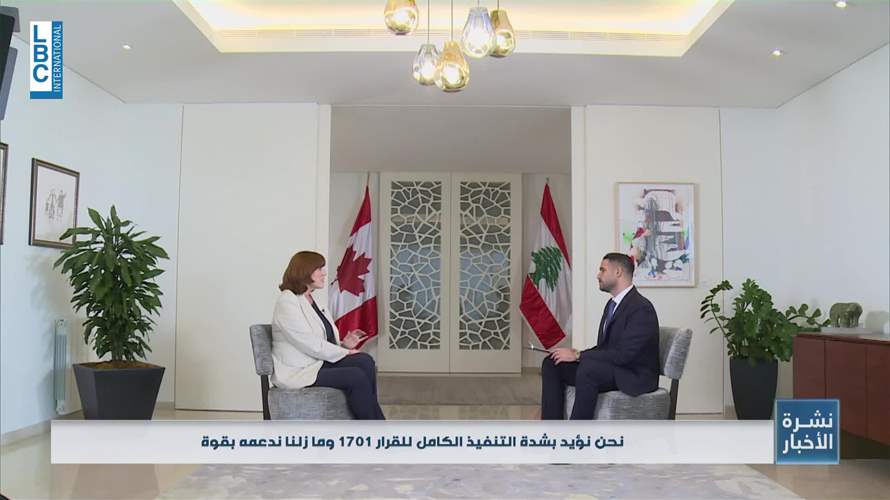 LBCI Exclusive: Canadas Ambassador to Lebanon supports UNIFIL mandate ...