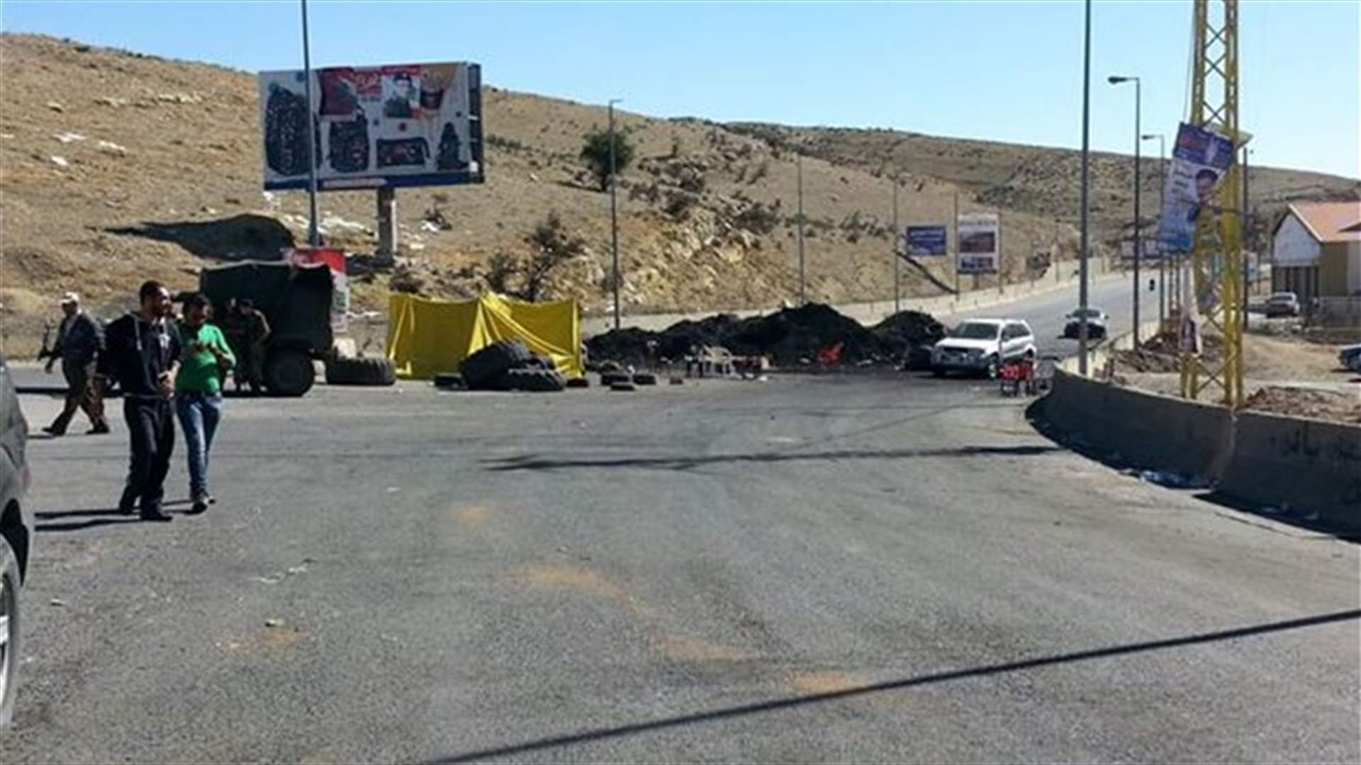 REPORT: Dahr el Baydar road blocked in both directions TMC - Lebanon News
