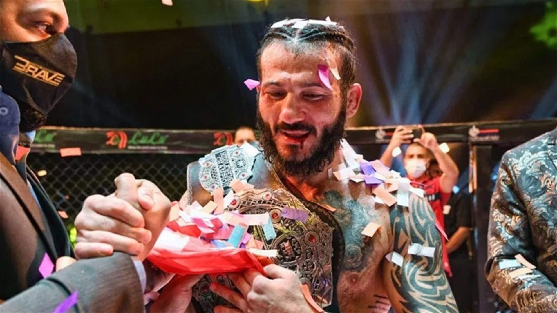 محمد فخر الدين يفوز بلقب الوزن المتوسط في BRAVE CF - Lebanon News