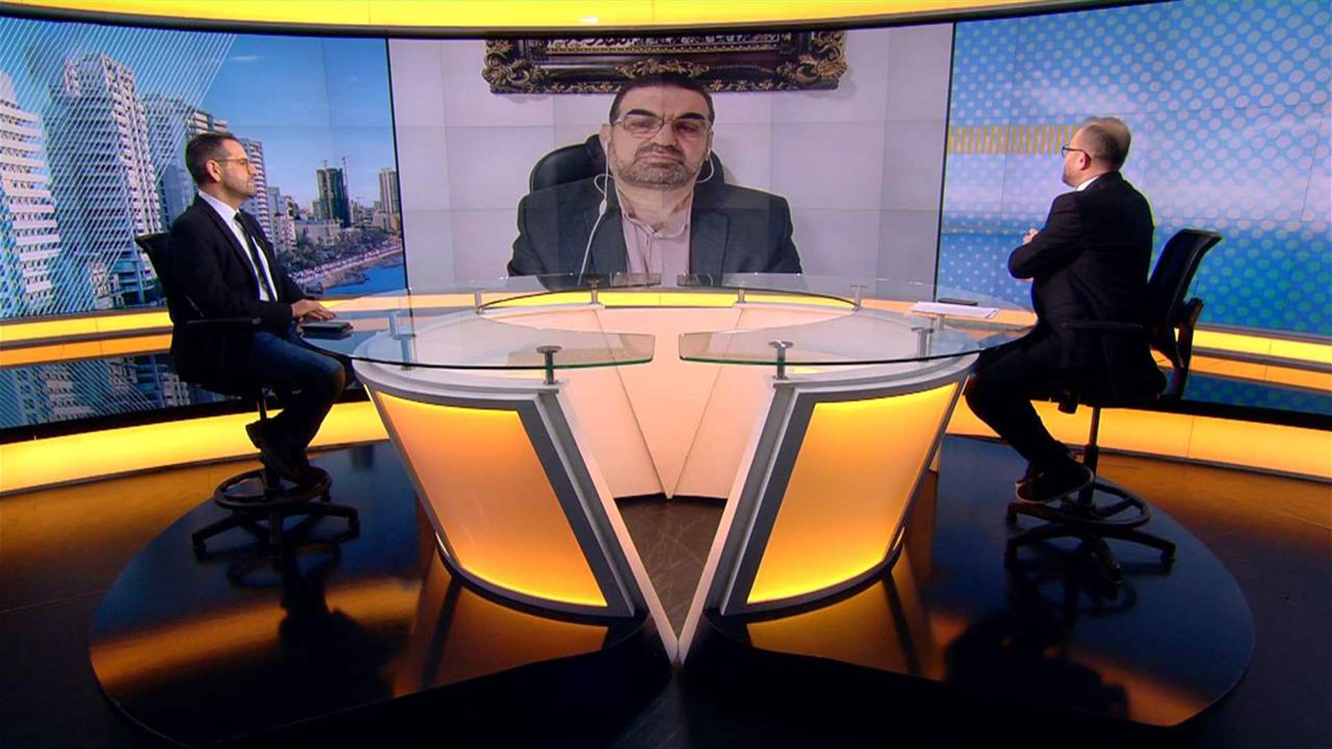 Sami Nader and Hakam Amhaz - Nharkom Said , Talk Show