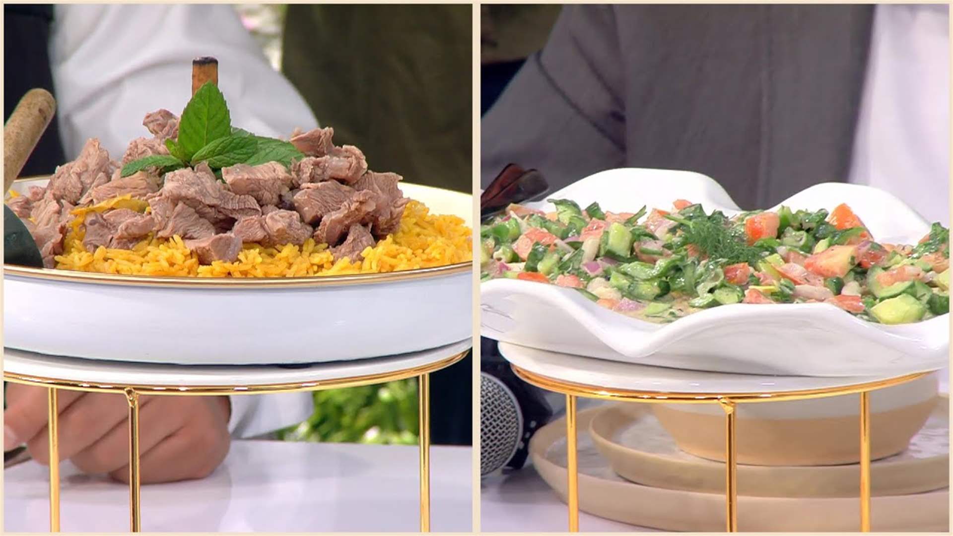 “Walada” soup, Palestinian salad and “Qidra” dish - Kitchen, Variety